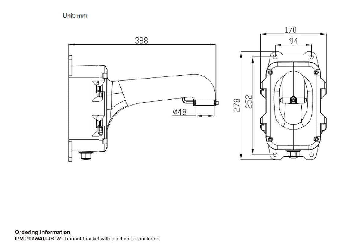 Wall Mount with Junction Box Included