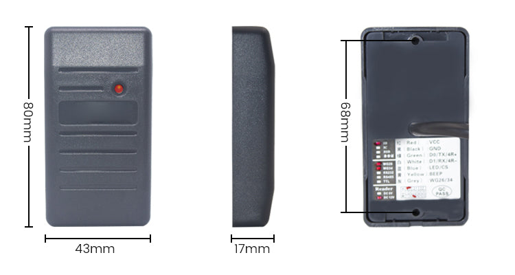 Mullion Mounted RFID Card Reader Wiegand