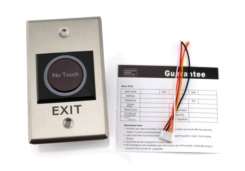Access Control No Touch Exit Button