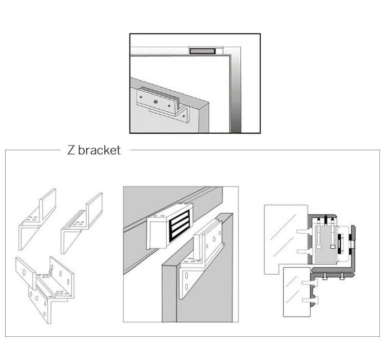 Z Bracket 600lb Magnetic Lock